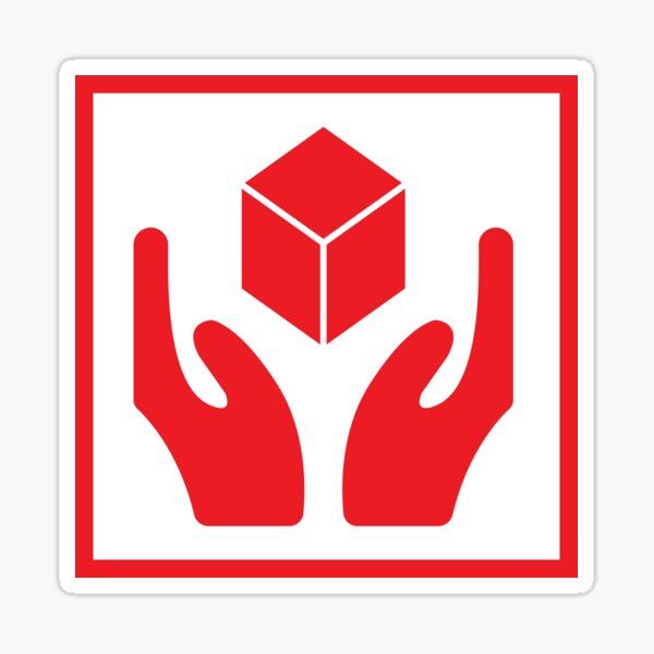 "DO NOT DROP PACKAGING SYMBOLS SHIPPING CARGO HANDLE WITH CARE" Sticker ...
