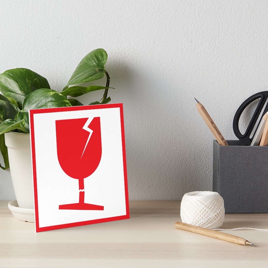 "EASY BROKEN GLASS PACKAGING SYMBOLS SHIPPING CARGO HANDLE WITH CARE ...