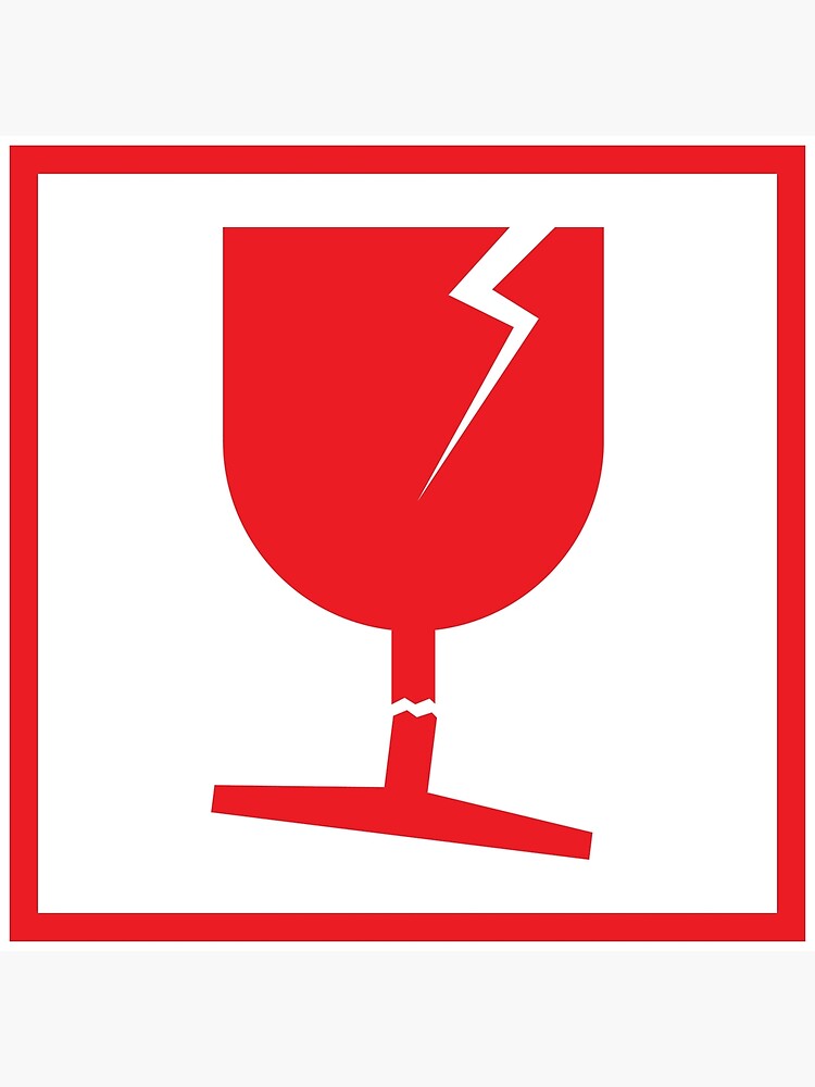 "EASY BROKEN GLASS PACKAGING SYMBOLS SHIPPING CARGO HANDLE WITH CARE ...