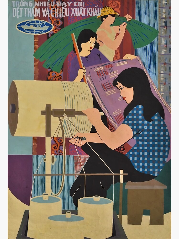 "Vietnamese Poster: Weaving Carpets" Poster for Sale by Onodera | Redbubble