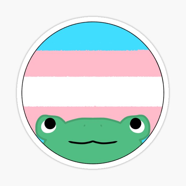"Transgender flag frog " Sticker for Sale by Mymelojello | Redbubble