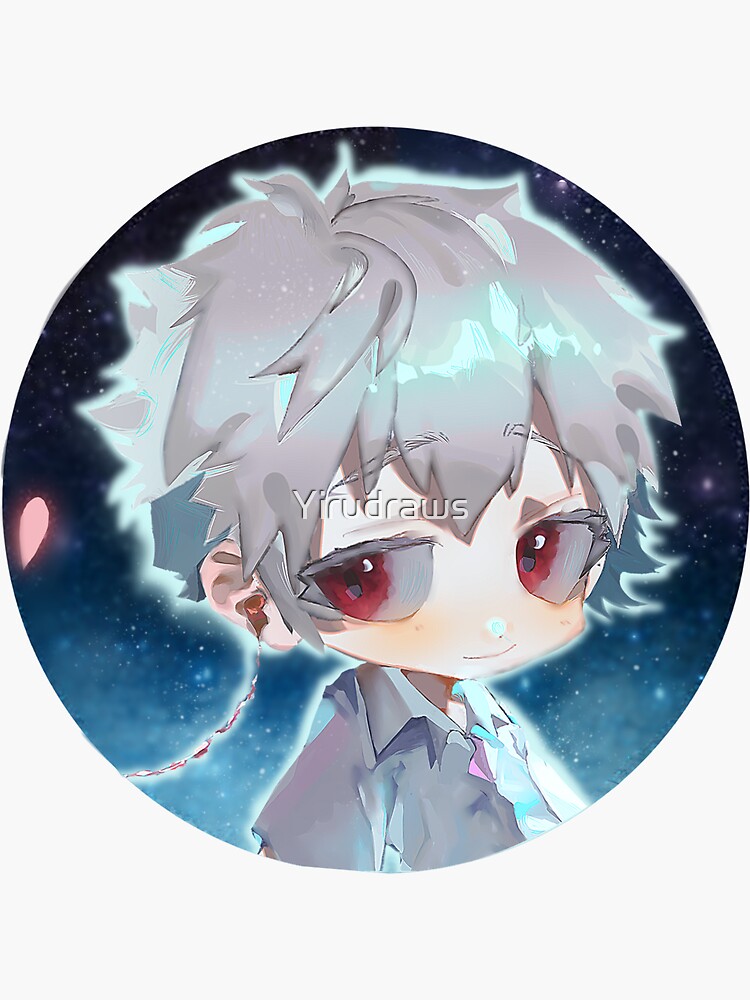 "Kaworu Nagisa Evangelion - Matching icon p.2" Sticker by Yirudraws ...