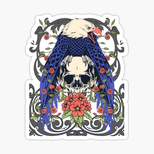 "Wings of death" Sticker for Sale by LiscentDesigns | Redbubble