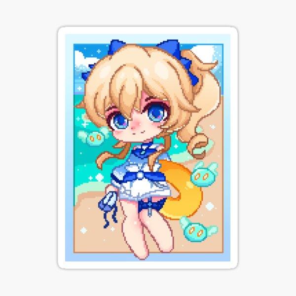 "Chibi summer skin jean genshin" Sticker for Sale by Toyger-Lilly ...