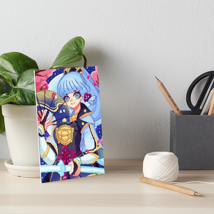 "Ayaka pixel art " Art Board Print by Toyger-Lilly | Redbubble