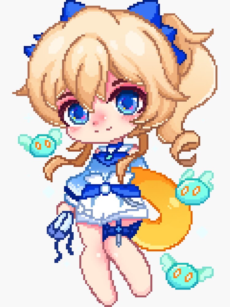 "Chibi summer skin Jean genshin" Sticker by Toyger-Lilly | Redbubble