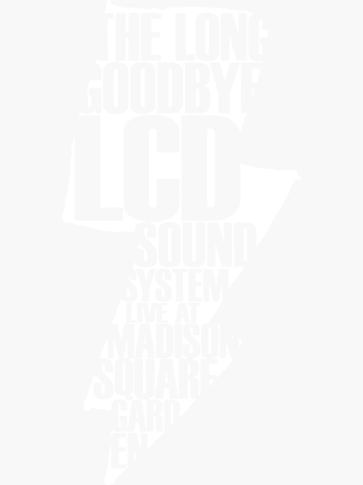 "LCD SOUNDSYSTEM" Sticker for Sale by MonaRyan | Redbubble