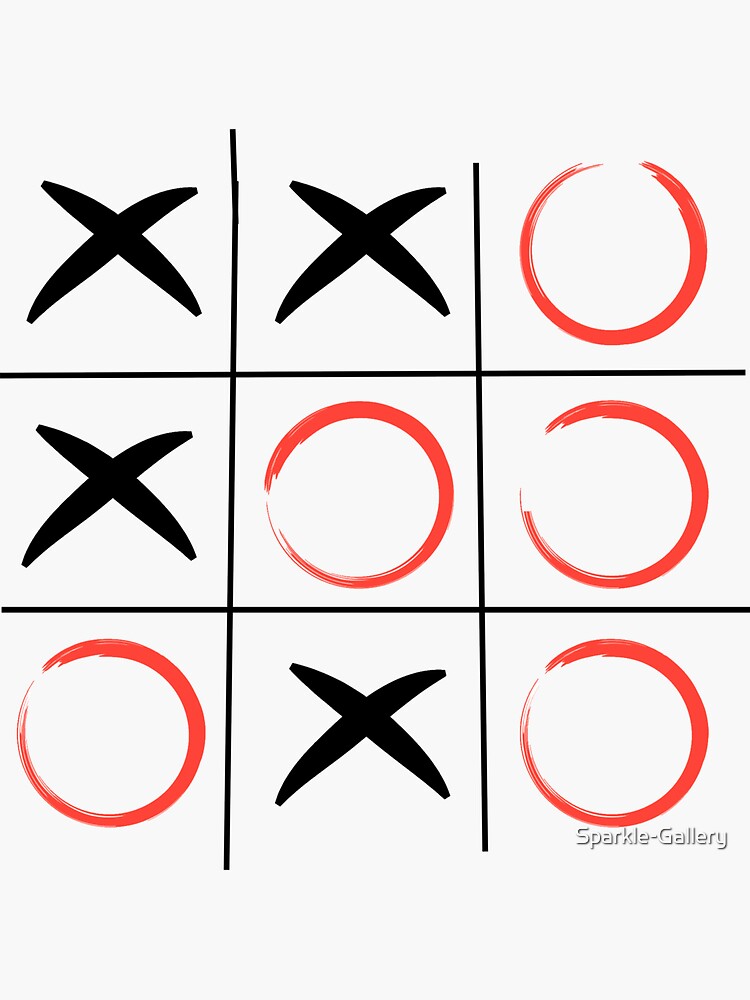 "Tik -Tak -Toe " Sticker for Sale by Sparkle-Gallery | Redbubble