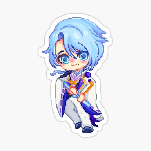 "Chibi Ayato genshin" Sticker by Toyger-Lilly | Redbubble
