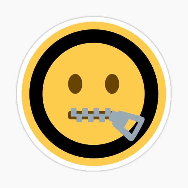 "Zip it face" Sticker for Sale by MathewVnm | Redbubble