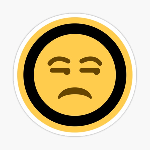 "Moody Face" Sticker for Sale by MathewVnm | Redbubble