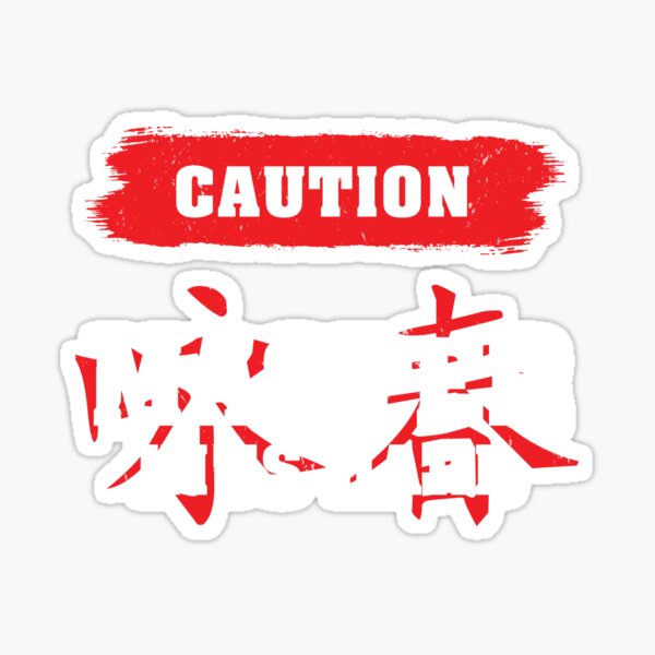 "Wing Chun Caution Master Hits Hard Martial Arts Kung Fu" Sticker for ...
