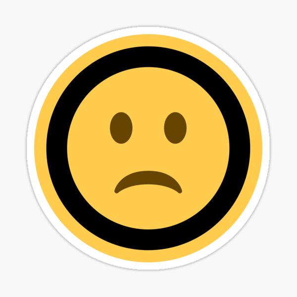 "Sad Face" Sticker for Sale by MathewVnm | Redbubble