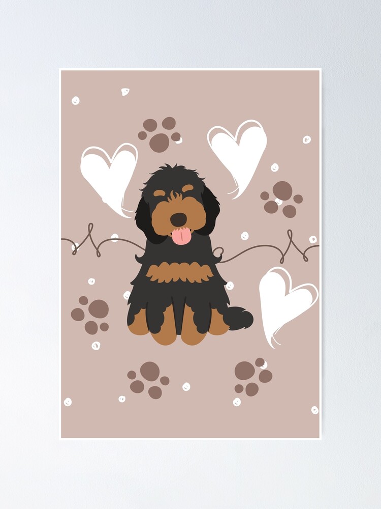 "Love Black Phantom Cockapoo Cavapoo Cavoodle" Poster for Sale by ...