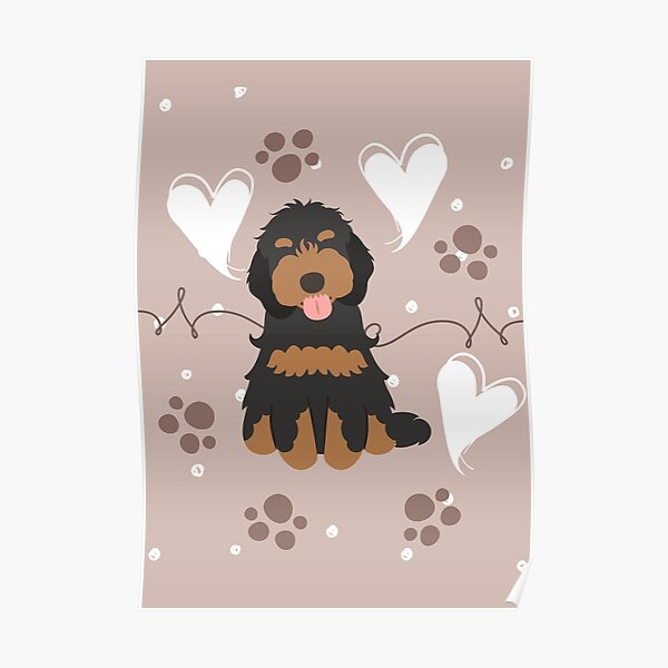 "Love Black Phantom Cockapoo Cavapoo Cavoodle" Poster for Sale by ...