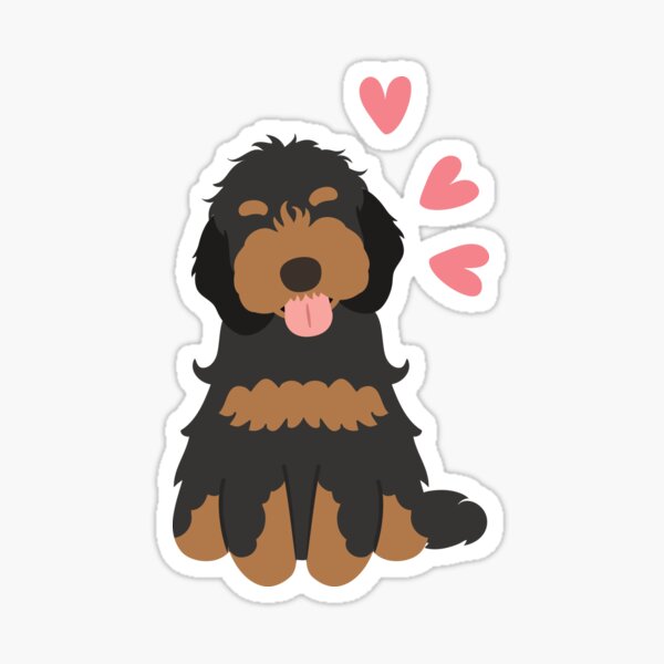 "Love Black Phantom Cockapoo Cavapoo Cavoodle" Sticker by Lulupainting ...