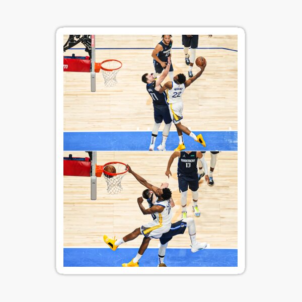 "Andrew Wiggins Dunk Luka Doncic" Sticker by MichaelBK11 | Redbubble