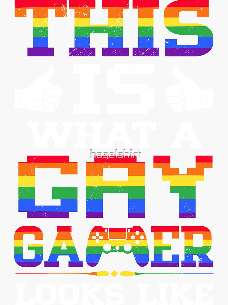 "Gaymer Rainbow Pride Month Video Game Player Gay Gamer" Sticker for ...