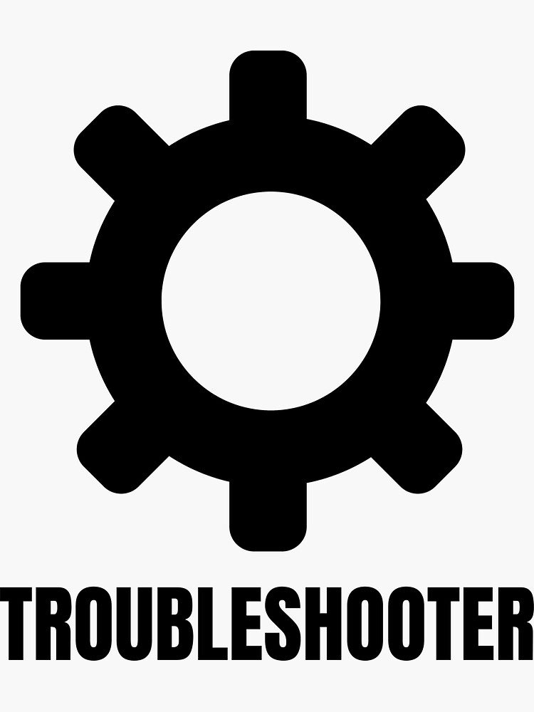 "Troubleshooter design" Sticker for Sale by Voade | Redbubble