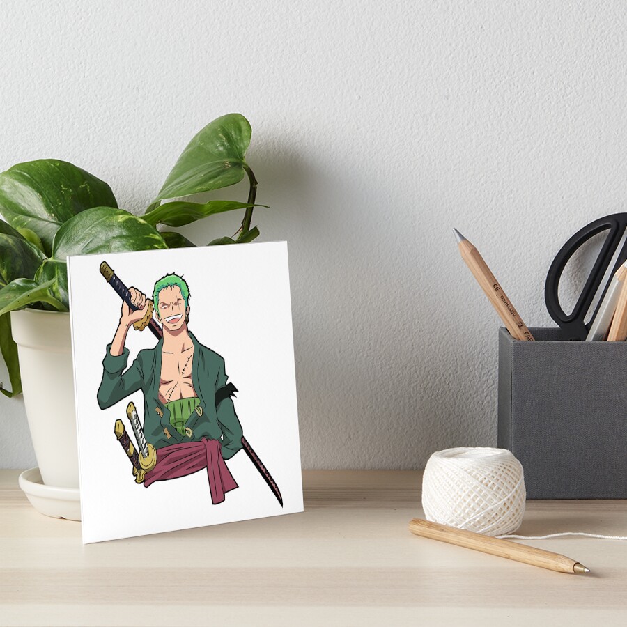 "One Piece Roronoa Zoro Sticker" Art Board Print for Sale by ...