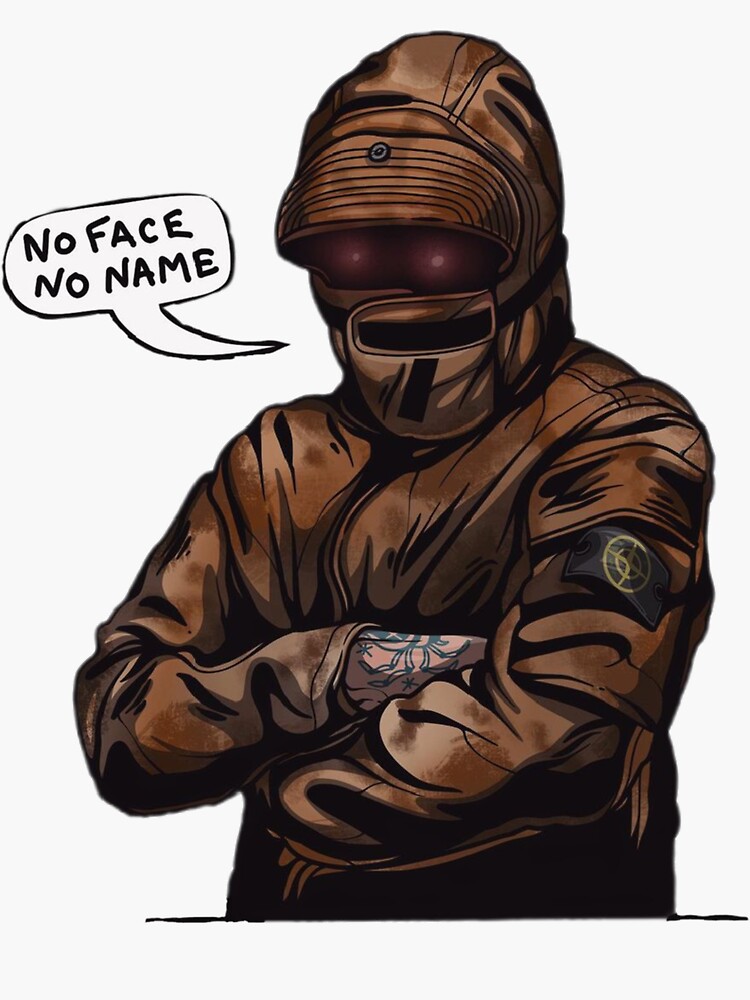 "sticker no face no name" Sticker for Sale by slimfite | Redbubble