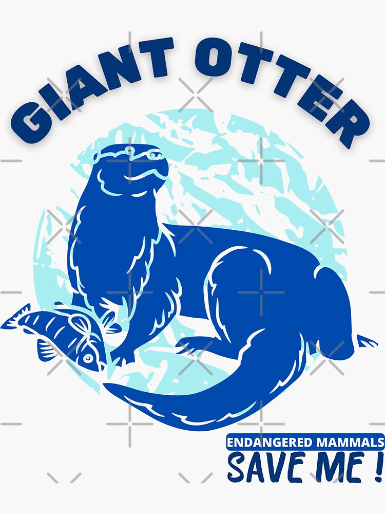 " Giant Otter" Sticker for Sale by yassooarts | Redbubble
