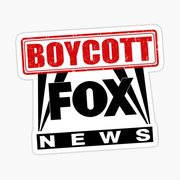 "Boycott Fox News" Sticker for Sale by jonesinwill | Redbubble