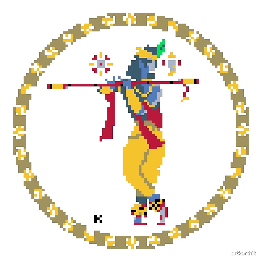 "Krishna Pixel Art" by artkarthik | Redbubble