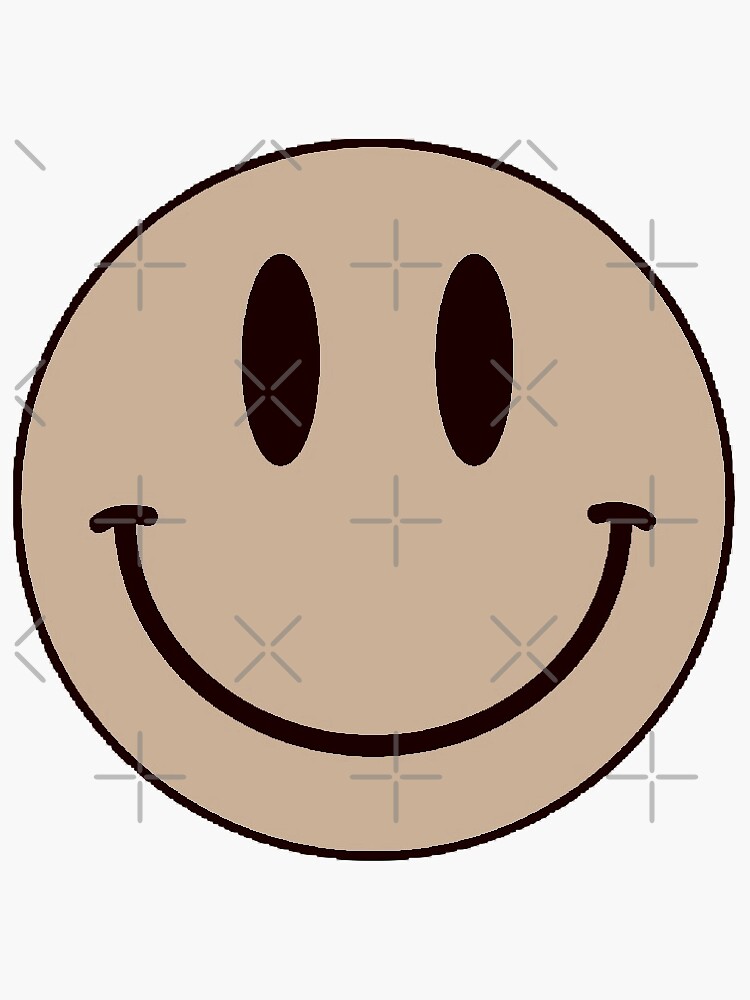 "sepia happy face" Sticker for Sale by EMXEdesigns | Redbubble