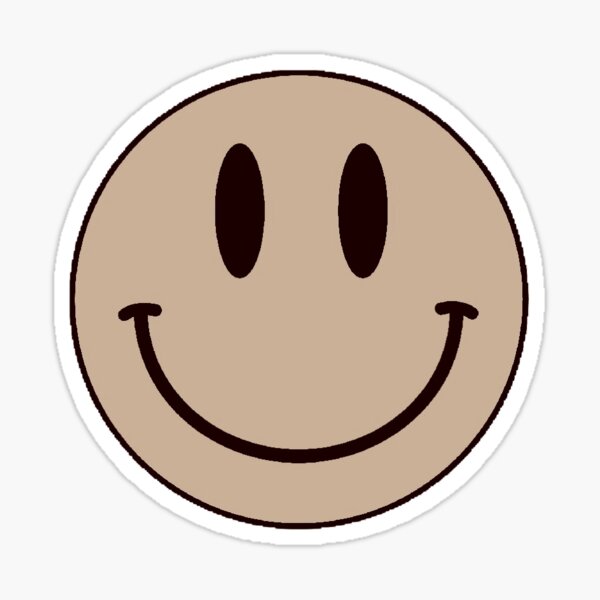 "sepia happy face" Sticker for Sale by EMXEdesigns | Redbubble