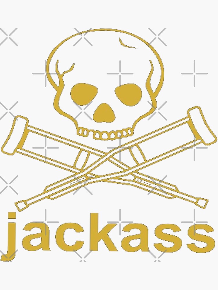 " jackass " Sticker for Sale by BYROSALINDA | Redbubble