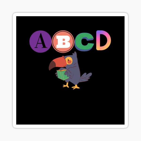 "ABCD" Sticker for Sale by PBSR | Redbubble