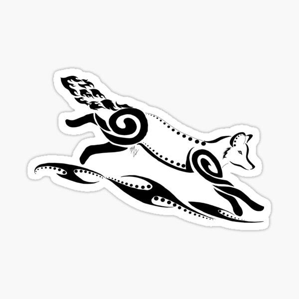 "Fox on the Run" Sticker for Sale by OutcastTattoo01 | Redbubble