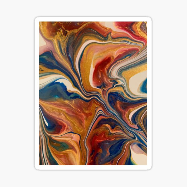 "Golden Swirls - Abstract art" Sticker for Sale by ccperez1983 | Redbubble