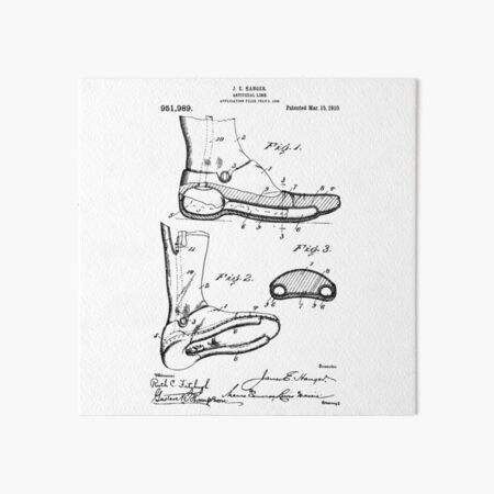 "Artificial foot 1910 Patent , Prosthetic Limb Patent Artificial Limb ...