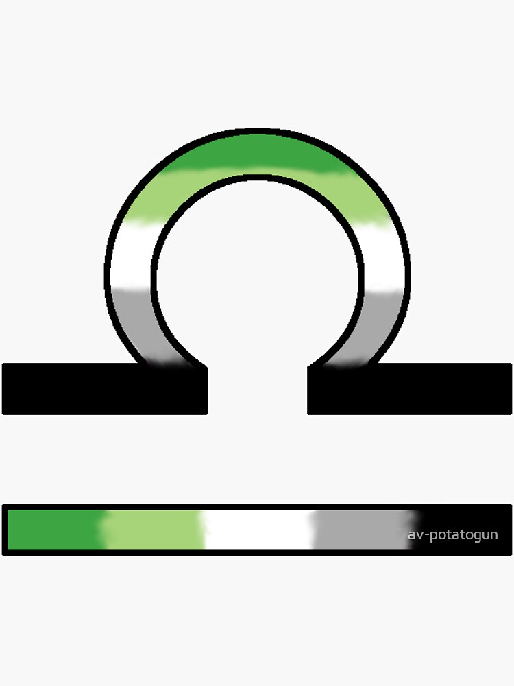 "Aro Flag Libra" Sticker for Sale by av-potatogun | Redbubble