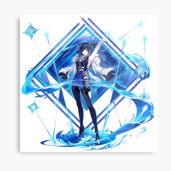 "Yelan Genshin Impact Character in Transparent ArtWork" Metal Print for ...