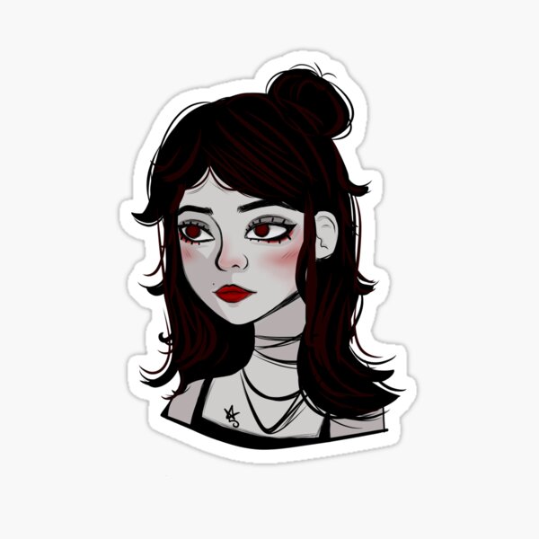 "Pale Portrait" Sticker for Sale by Rayna-Art | Redbubble