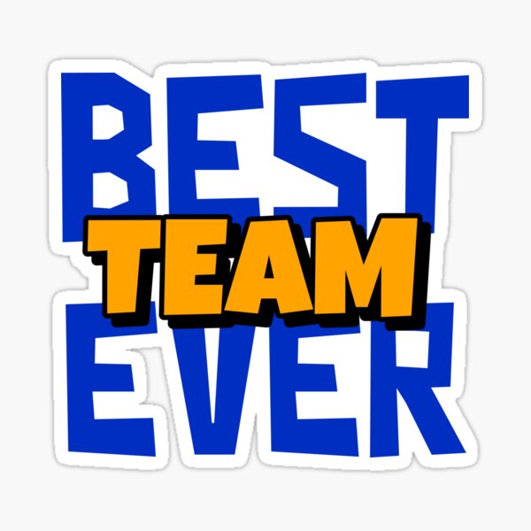 "Best Team Ever Design, Blue and Orange Team Colors" Sticker for Sale ...