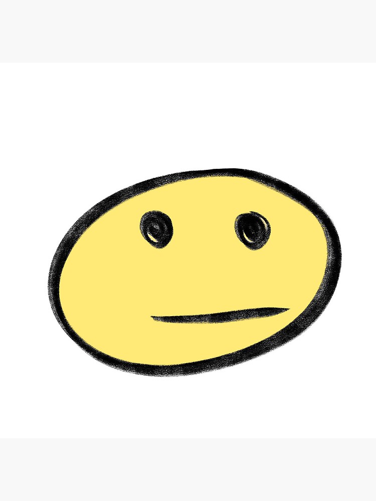"Emotionless yellow face sticker" Poster for Sale by M-Melanos | Redbubble
