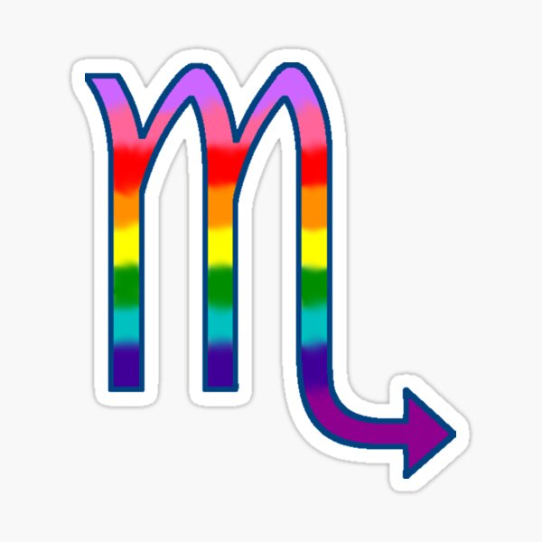 "Rainbow Flag Scorpio Cobalt Border" Sticker for Sale by av-potatogun ...