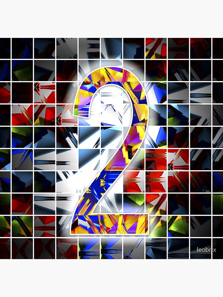 "Number 2 in kaleidoscope style" Sticker for Sale by leobrix | Redbubble