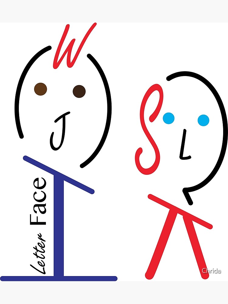 "Letter Face" Poster for Sale by Chrida | Redbubble