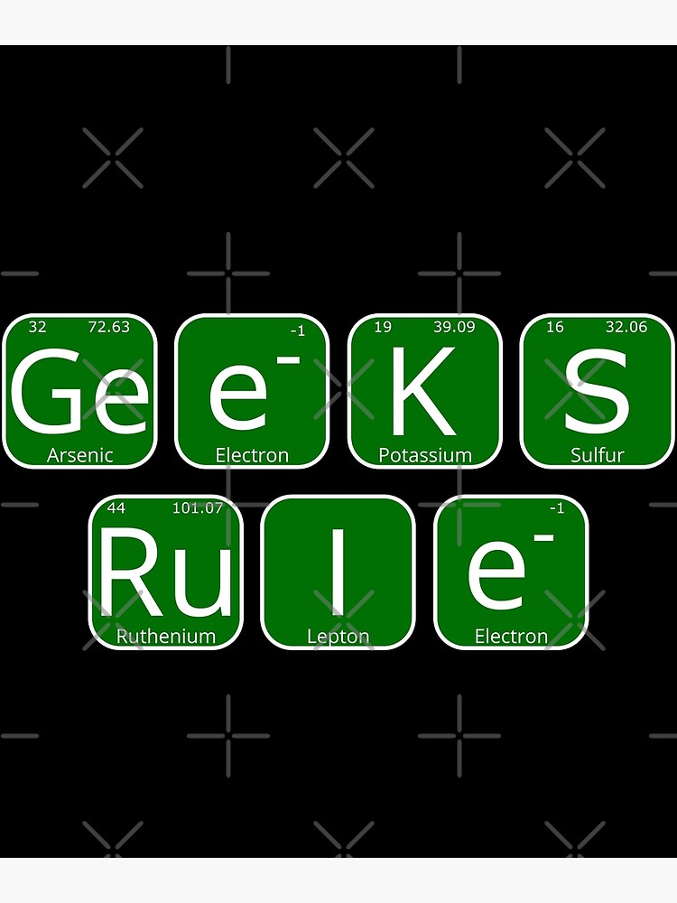 Impression photo « Slogan du tableau périodique des règles des geeks ...