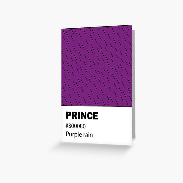 "Pantone Purple Rain - Prince - Fanart" Greeting Card for Sale by ...
