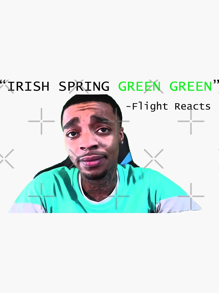 "irish spring green -Flight reacts" Sticker for Sale by nabilolsky ...