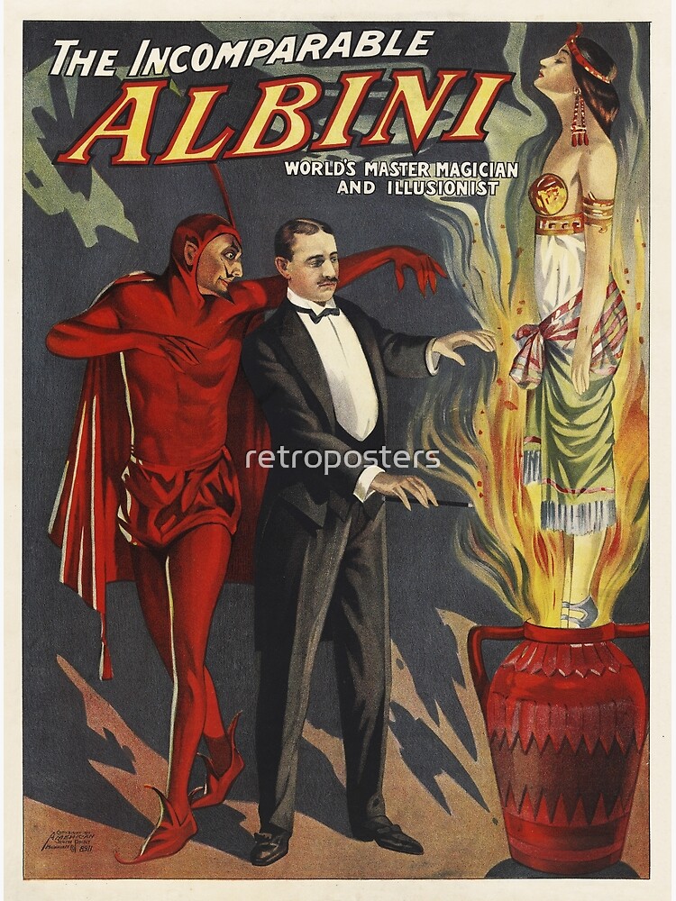 "THE INCOMPARABLE ALBINI World's Master Magician and Illusionist 1911 ...
