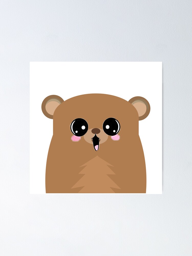 "The cute bear with surprised face " Poster for Sale by Simon0910 ...