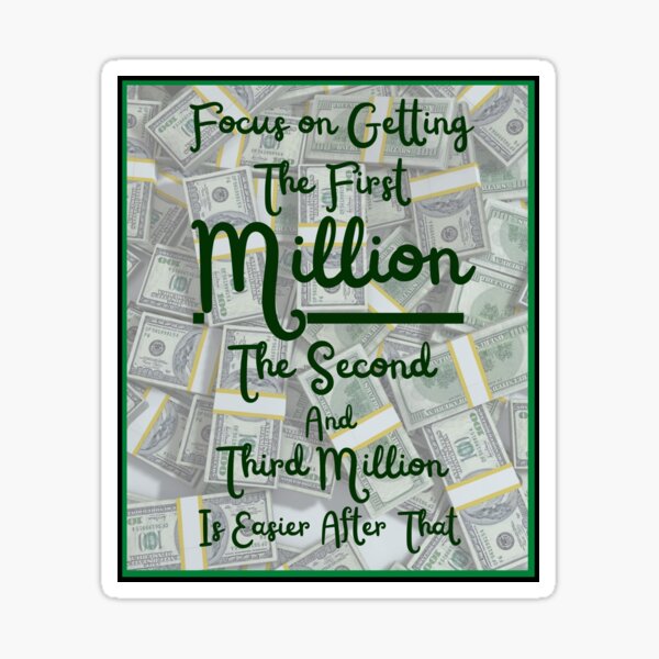 "Million" Sticker for Sale by JAdotdot | Redbubble