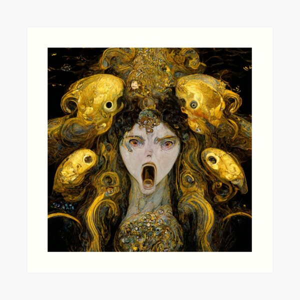 "Song To The Siren #2 | Evil Mermaid | Monster | Horror | Gustav Klimt ...